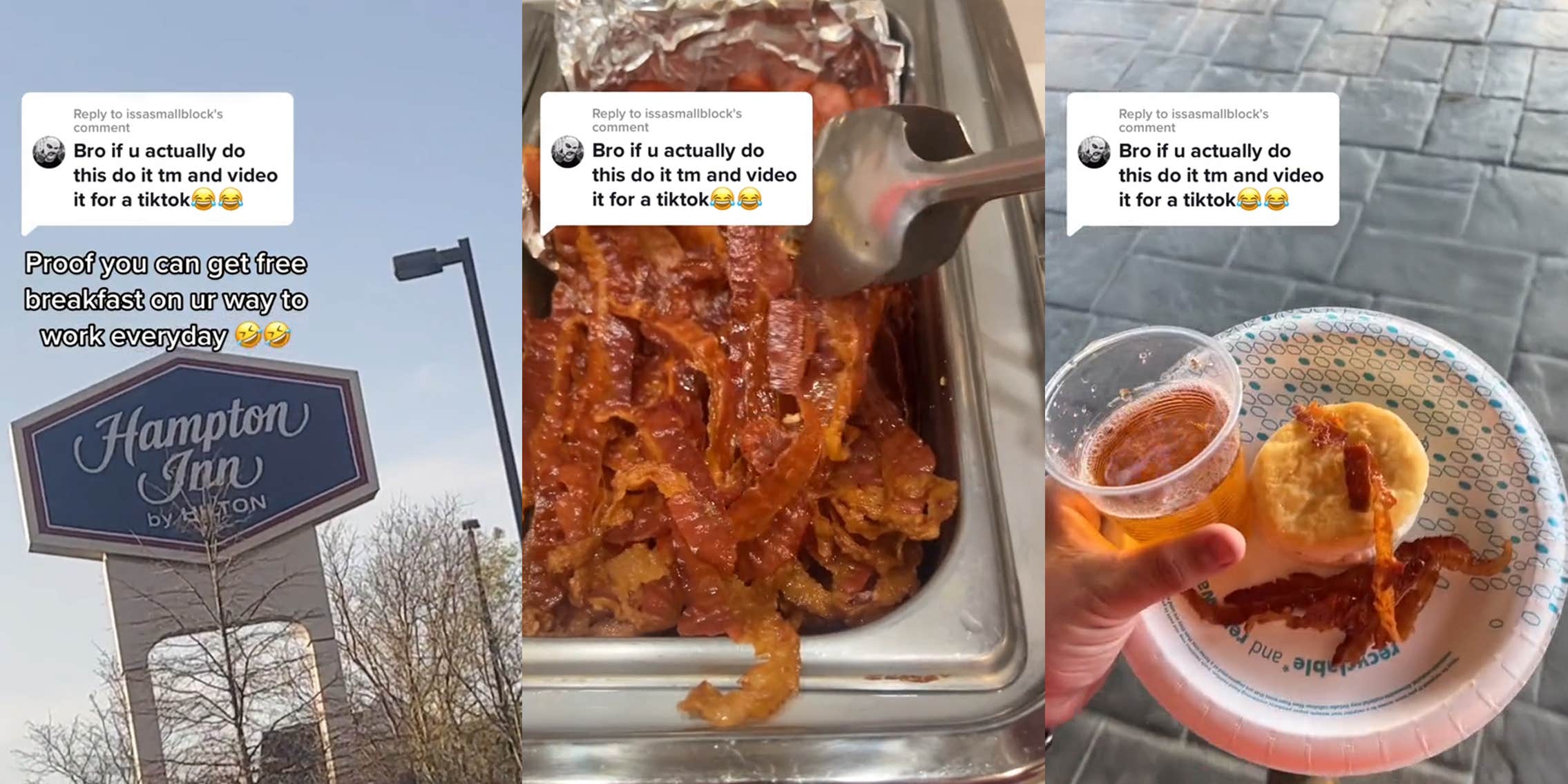 Man Flaunts Technique For Getting Free Breakfast At Hampton Inn