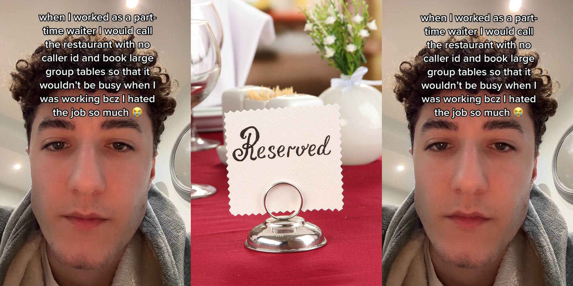 Ex-Server Says He Used to Reserve Large Tables During His Shift