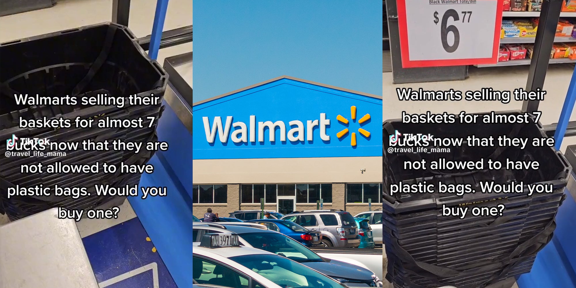 Customer Says Walmart Sells 7 Baskets After Plastic Bag Ban