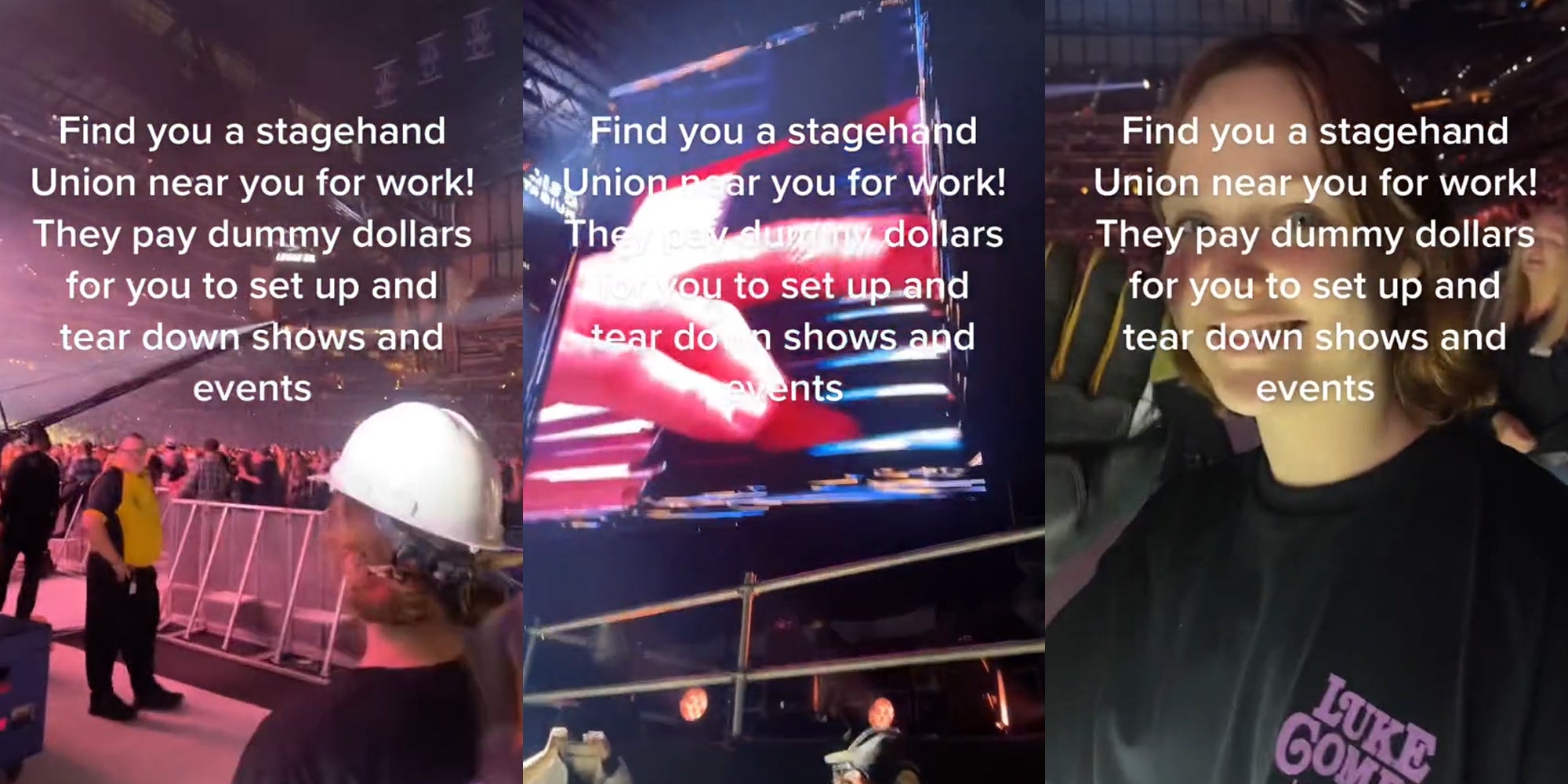 Worker Says He Makes $30 an Hour as a Stagehand