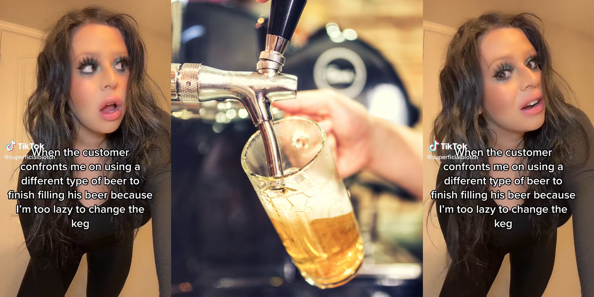Bartender Uses Different Beer to Finish Filling Customer's Drink