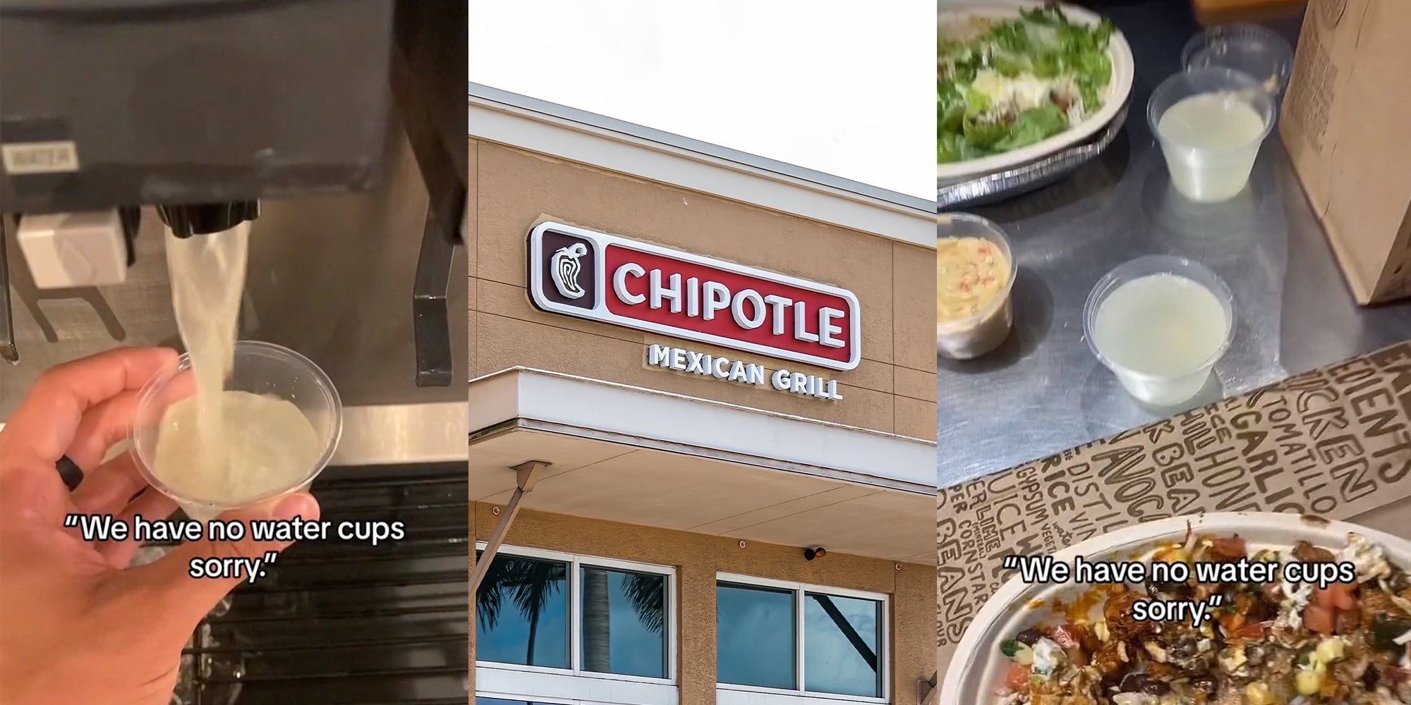 Chipotle Customers Substitute Condiment Cups for Water Cups