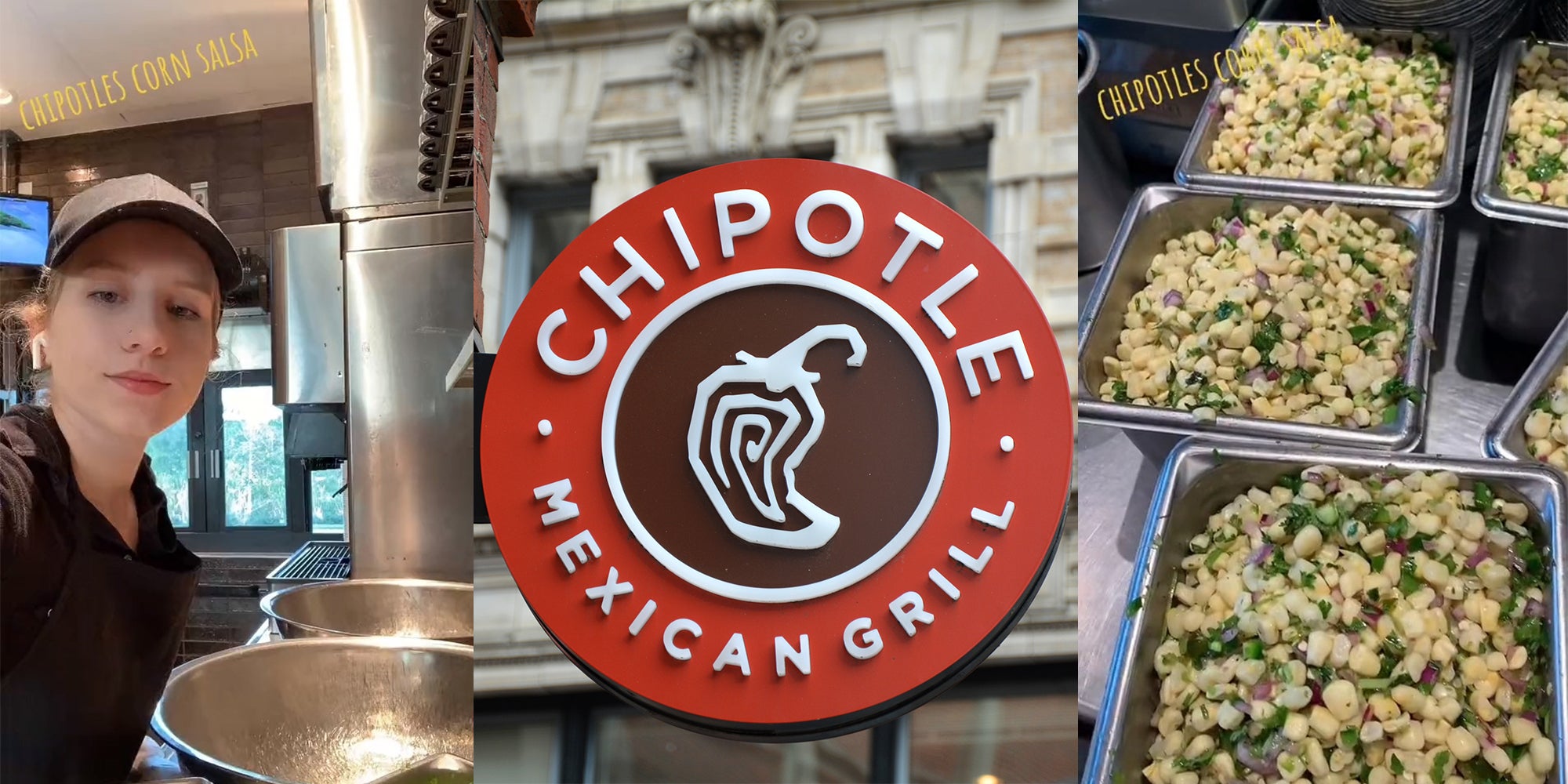 Chipotle Worker Demonstrates How to Make Corn Salsa