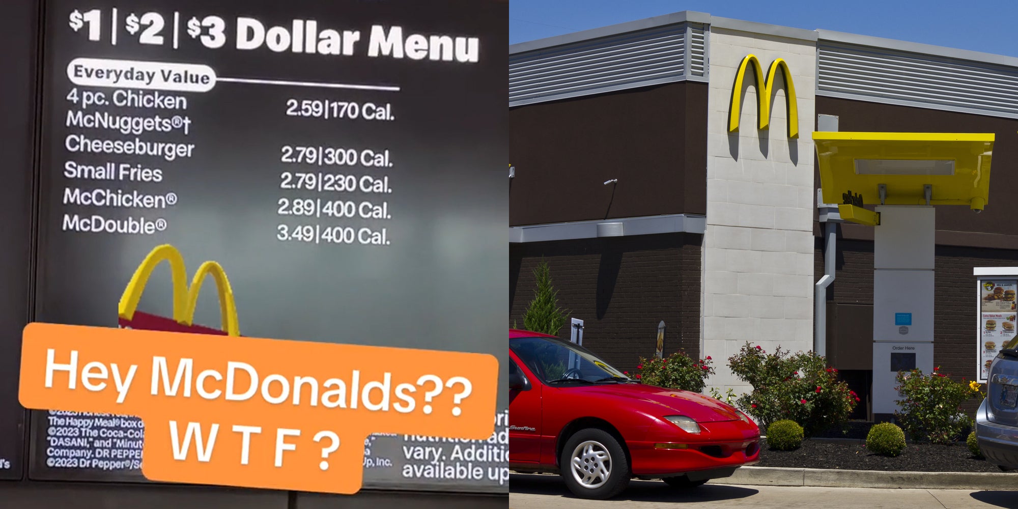Customer Shows .49 McDouble on McDonald's Dollar Menu