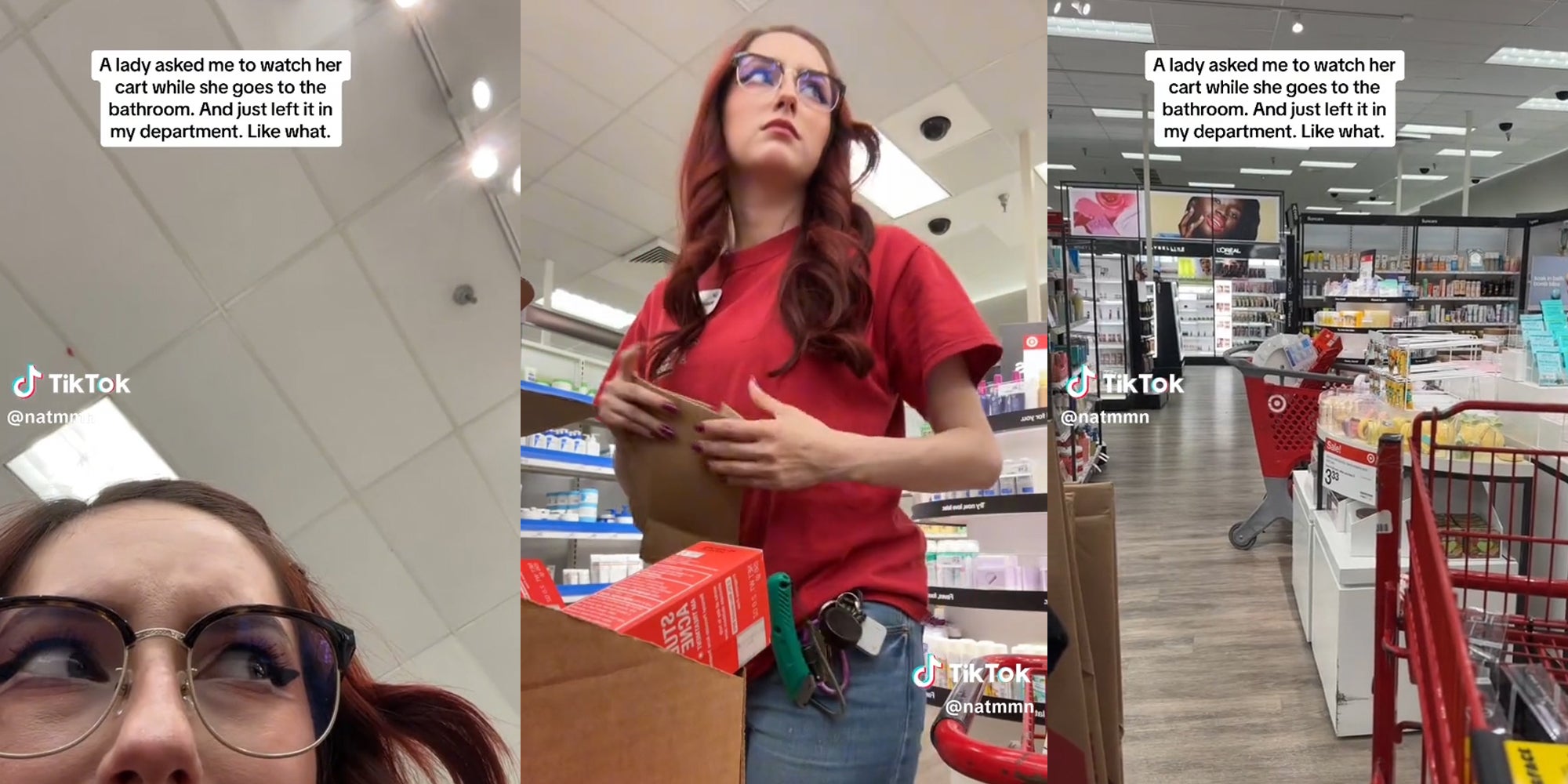 Target Worker Babysits Shopper's Cart During Bathroom Break