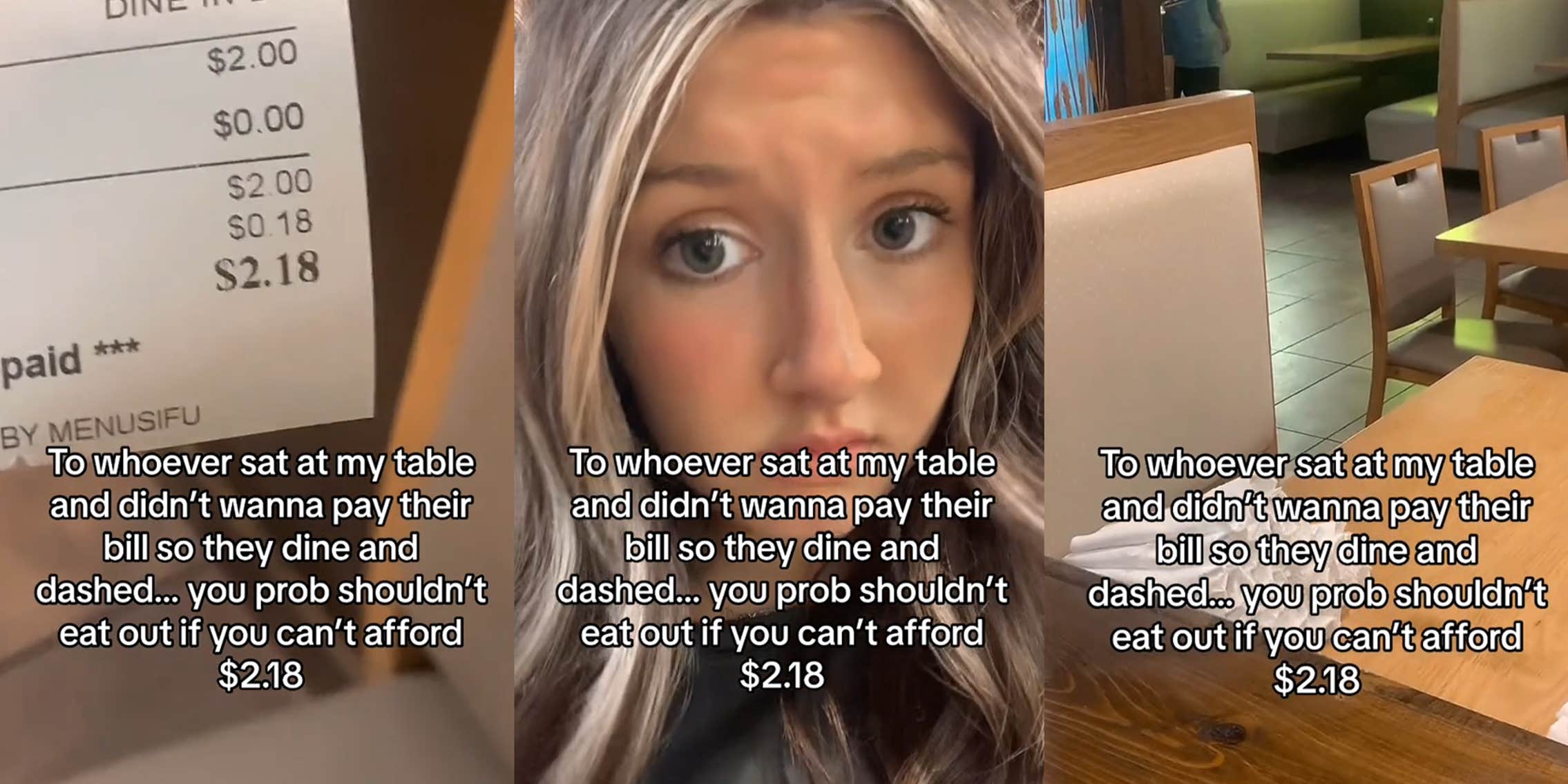 Server Calls Out Customers Who Dine and Dash On 2 18 Bill Server Calls Out Customers Who Dine and Dash On 2 18 Bill