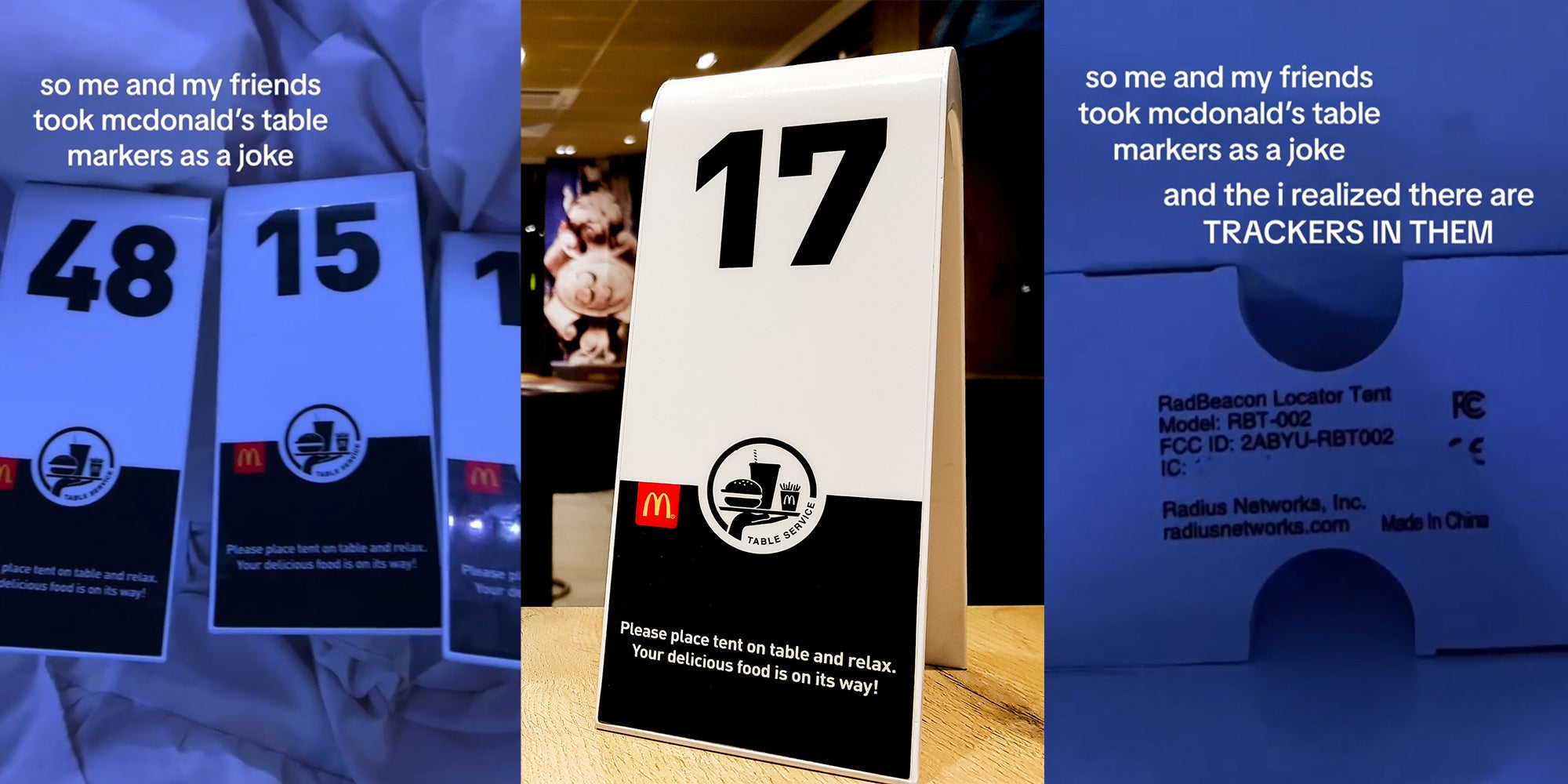 McDonald's Customer Steals Table Markers—They Had Trackers