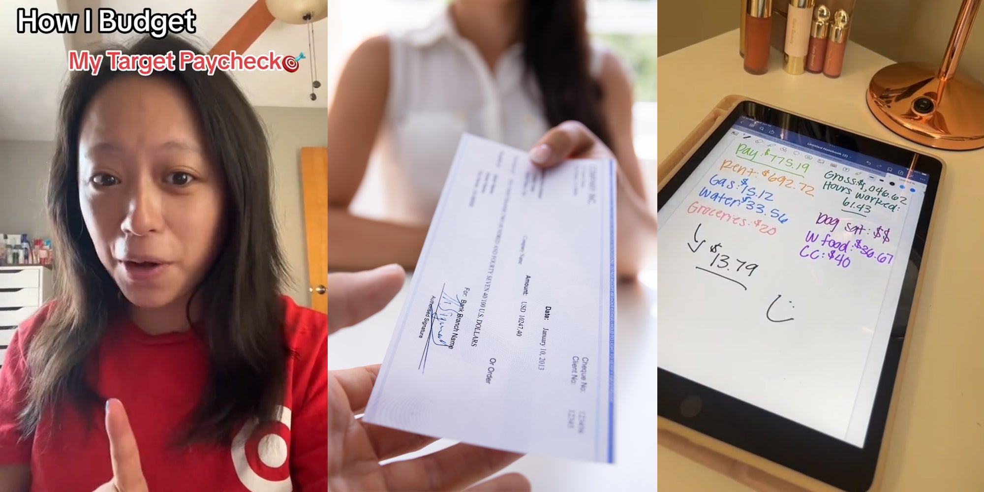 Target Worker Budgets Her Bi-weekly Paycheck