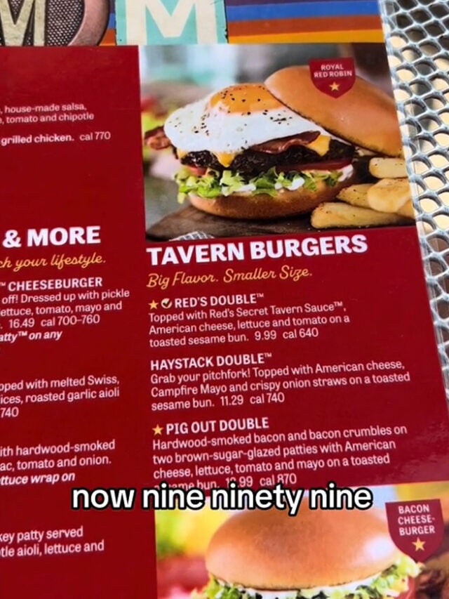 Red Robin Customer Shows How Inflation Impacted Burger Prices