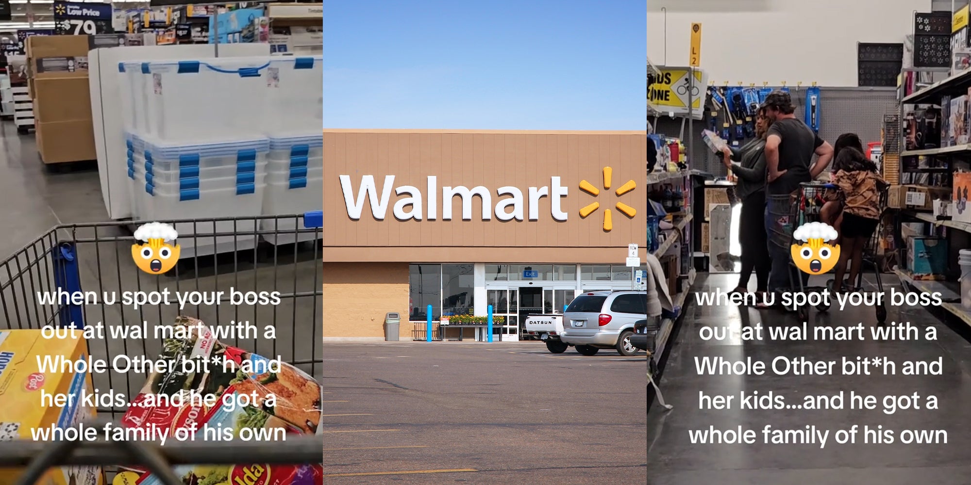 Worker Spots Boss Out With Another Woman and Kids at Walmart