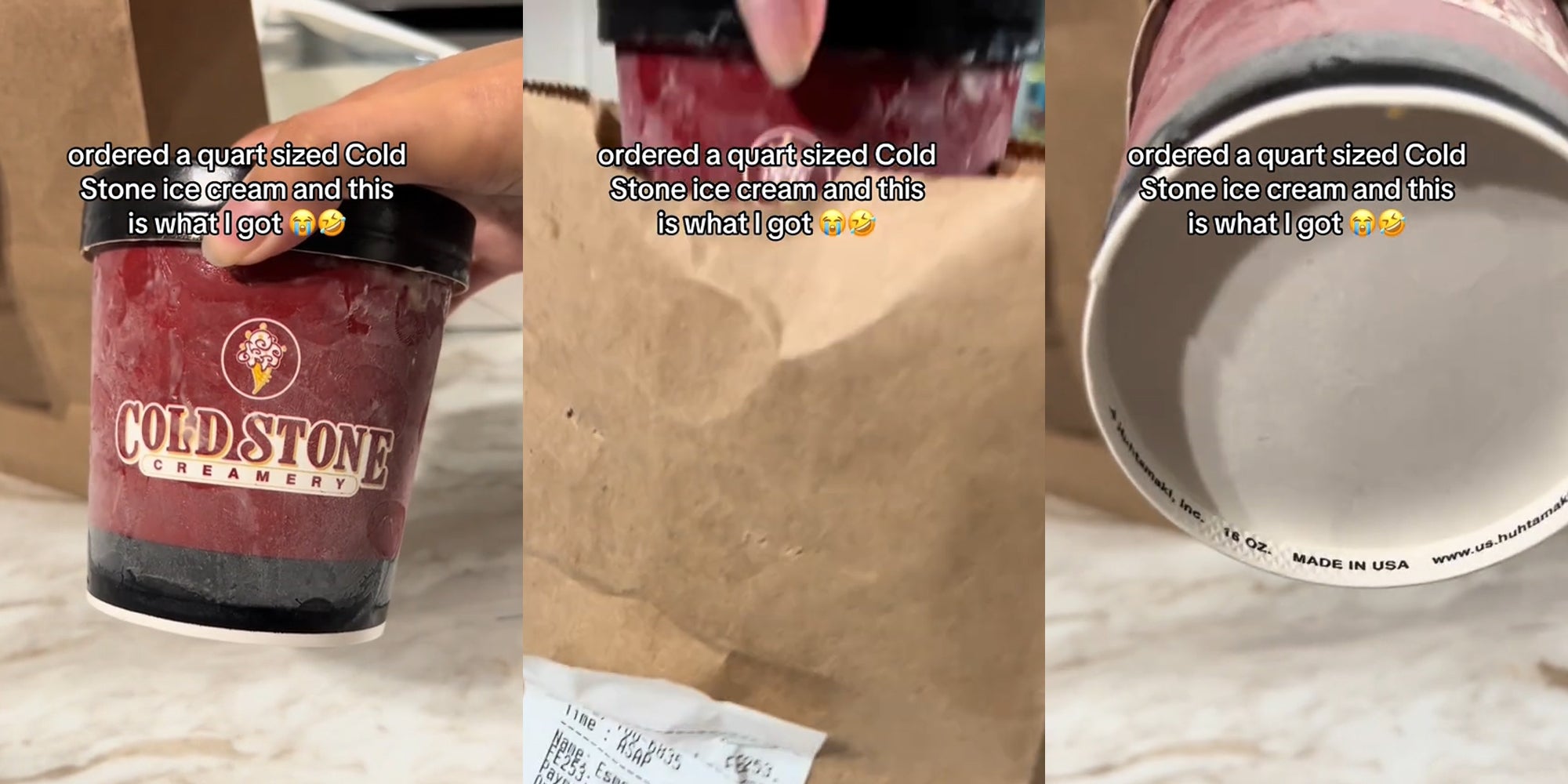 This Cold Stone Customer Got Much Less Than She Expected