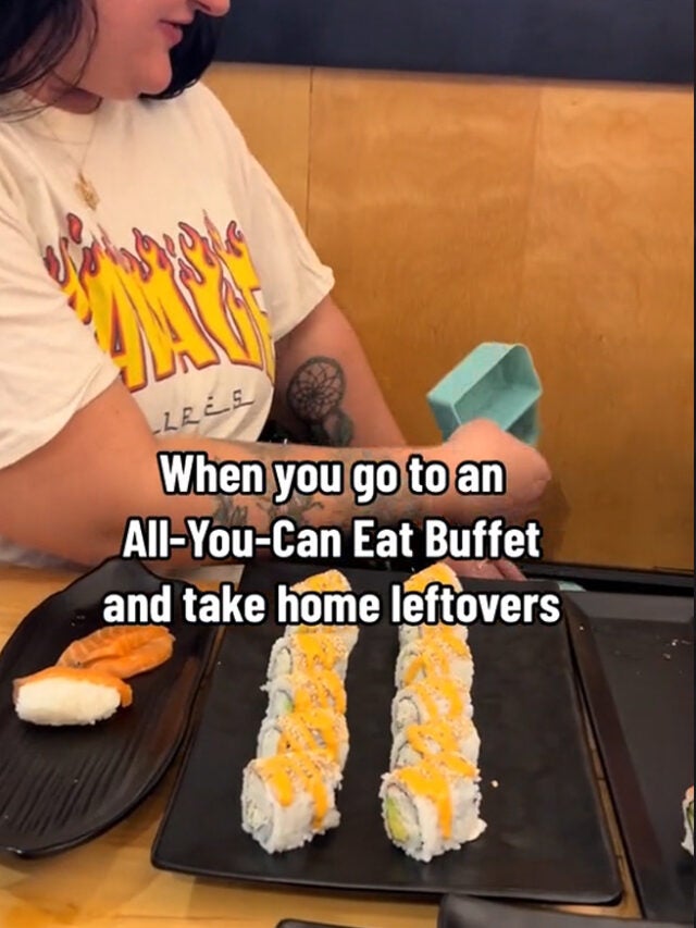 All-You-Can-Eat Buffet Customers Sneak Food Into Tupperware