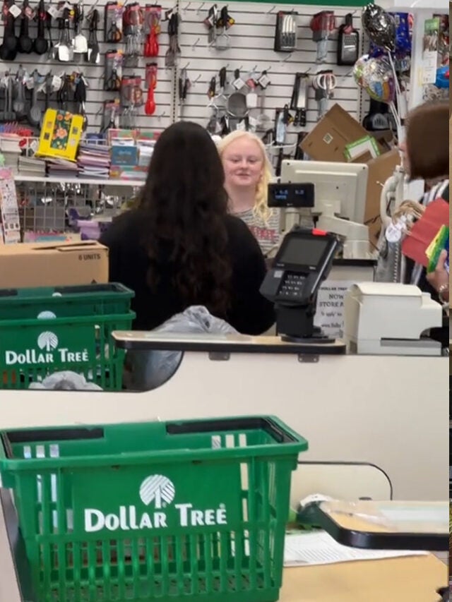 Dollar Tree Customers Rings Up Customers, No Workers in Store