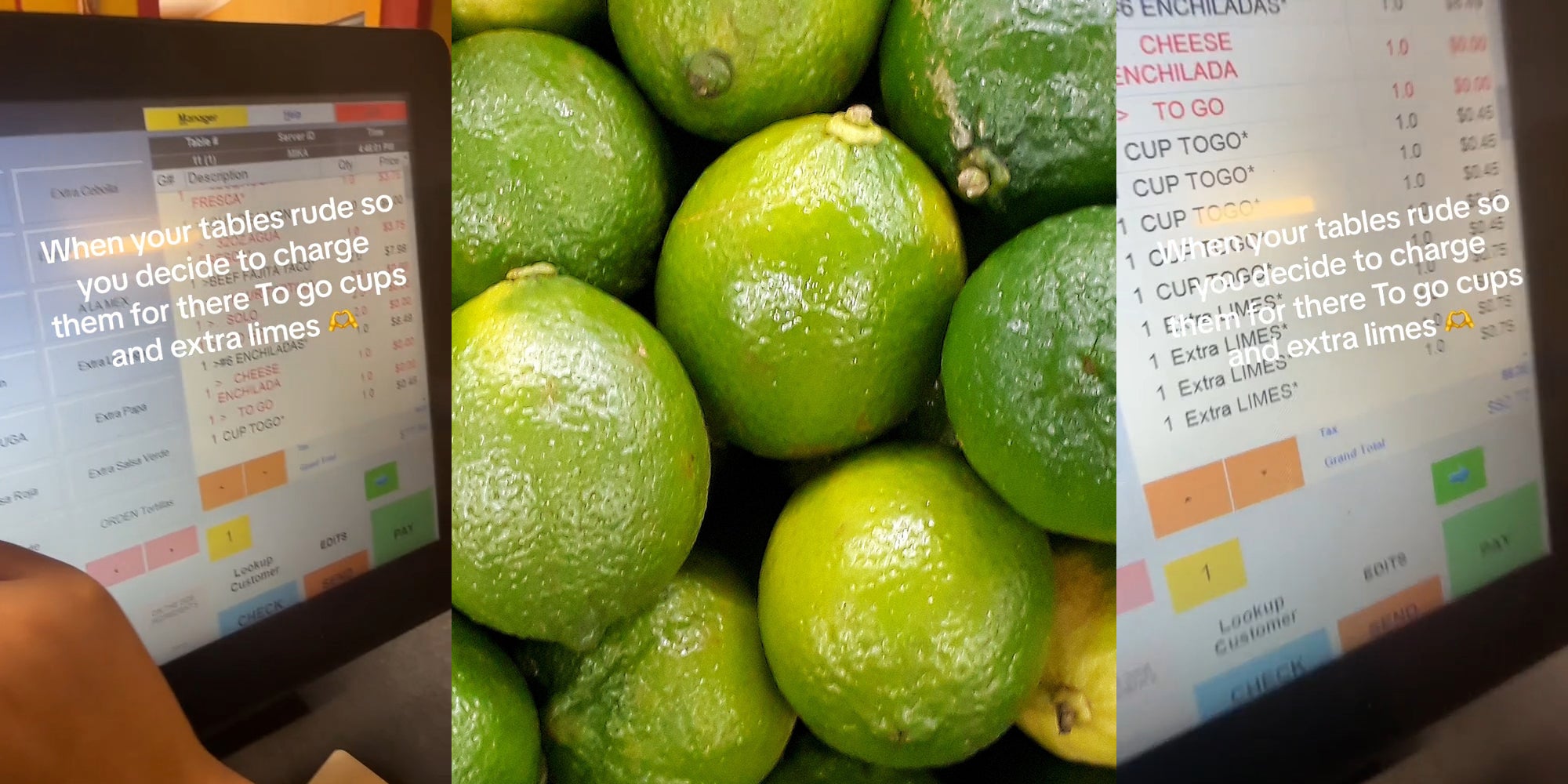 Server Charges ‘Rude Table’ for To-Go Cups, Limes as Revenge