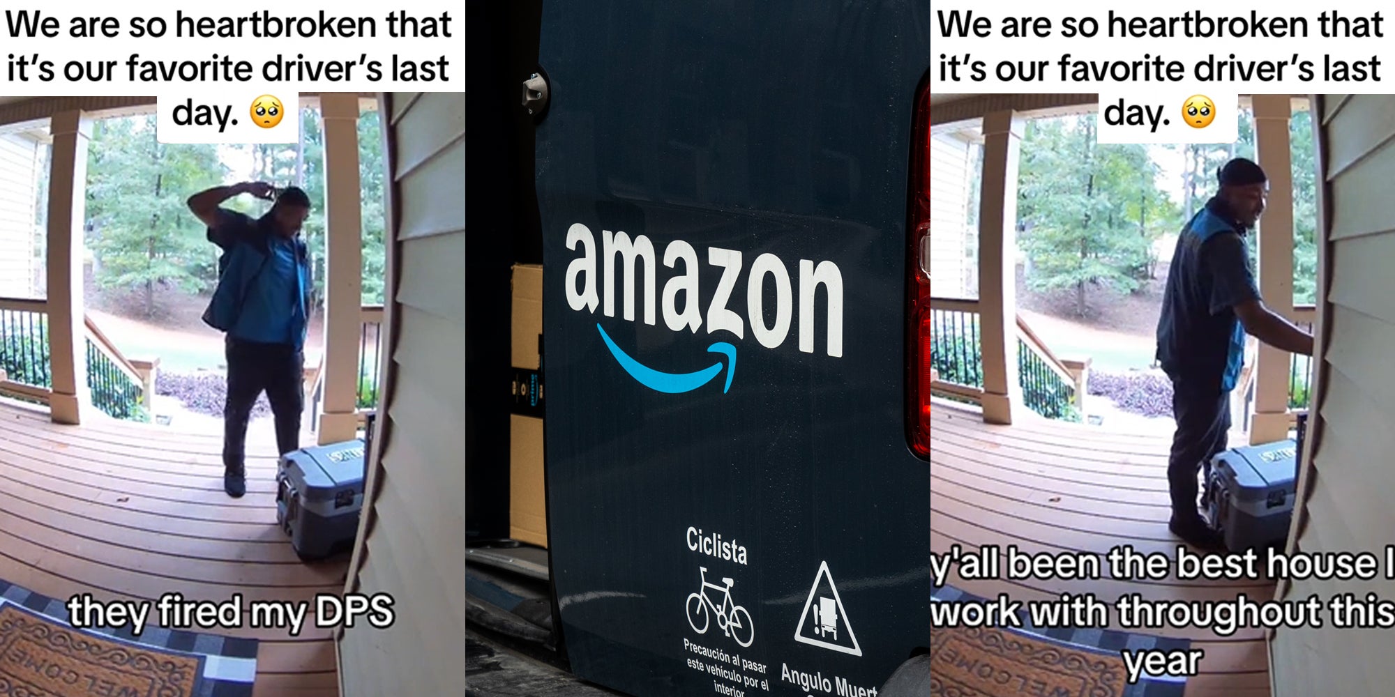 Customers Catch Amazon Driver Saying Goodbye on Last Day of Job