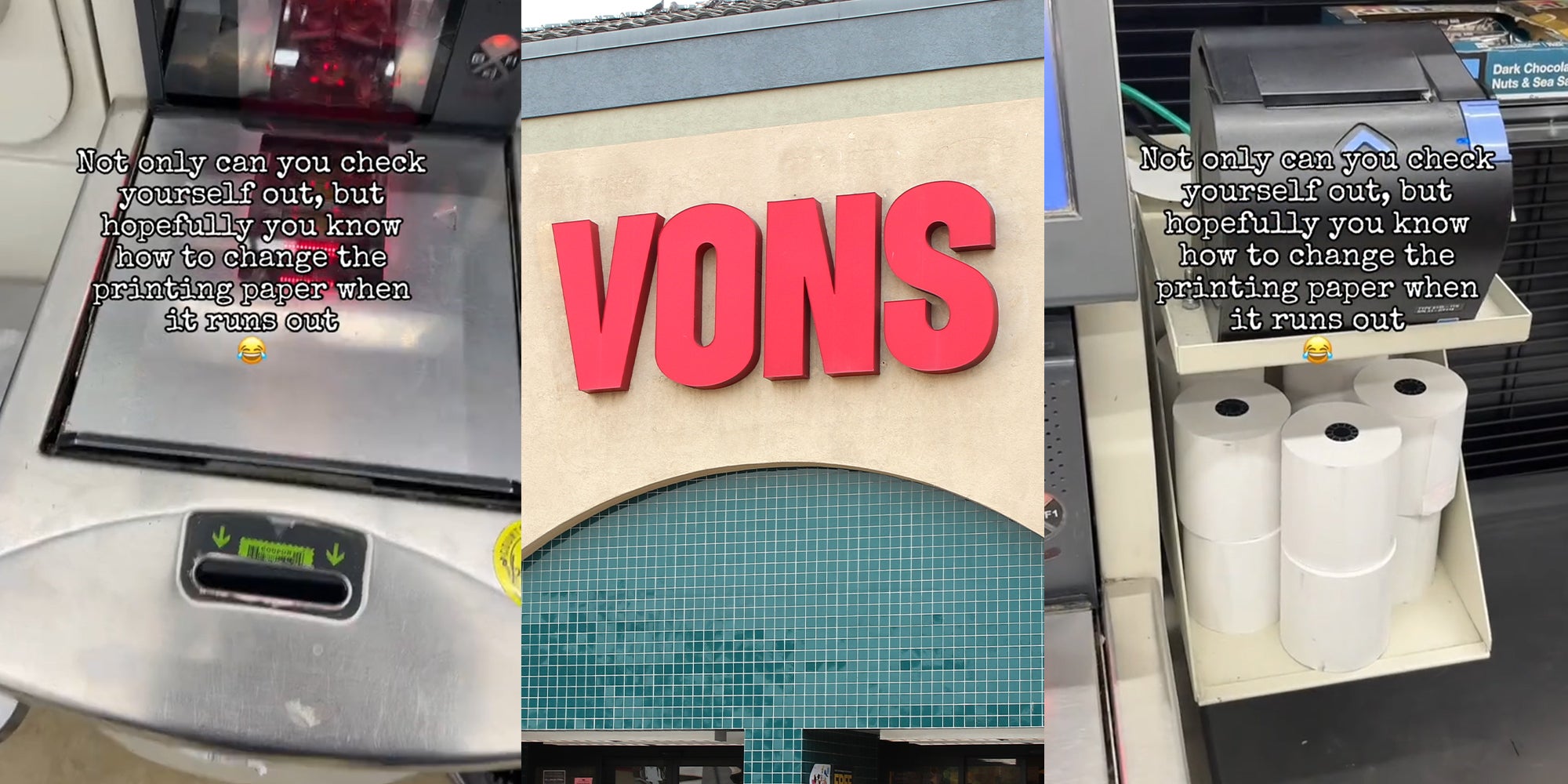 Customer Has to Change Printer Paper on Self-Checkout Machine