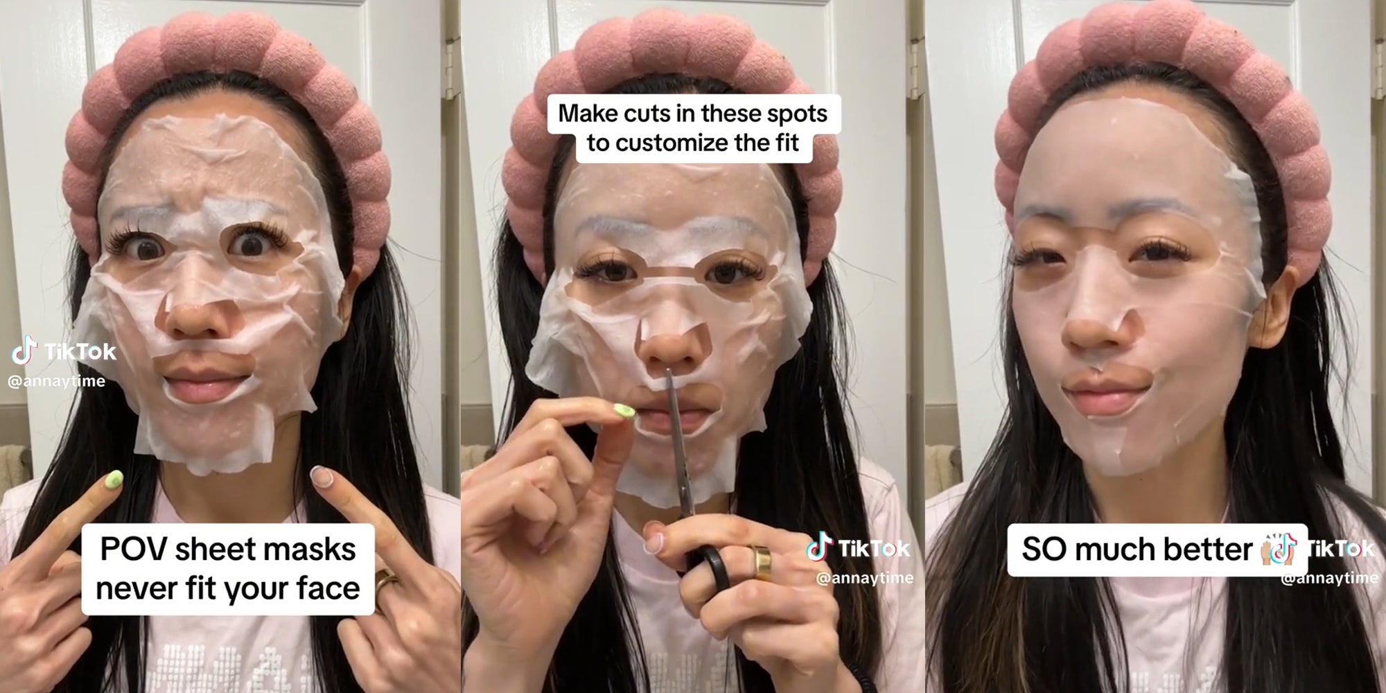 Influencer Shares Hack For Oversized Sheet Face Masks