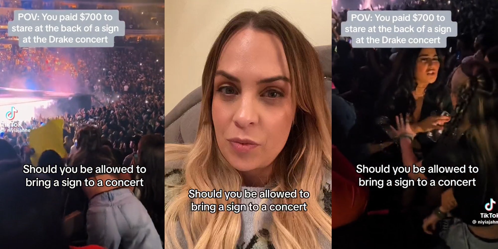 Fight Over a Disruptive Sign at a Concert Sparks Controversy