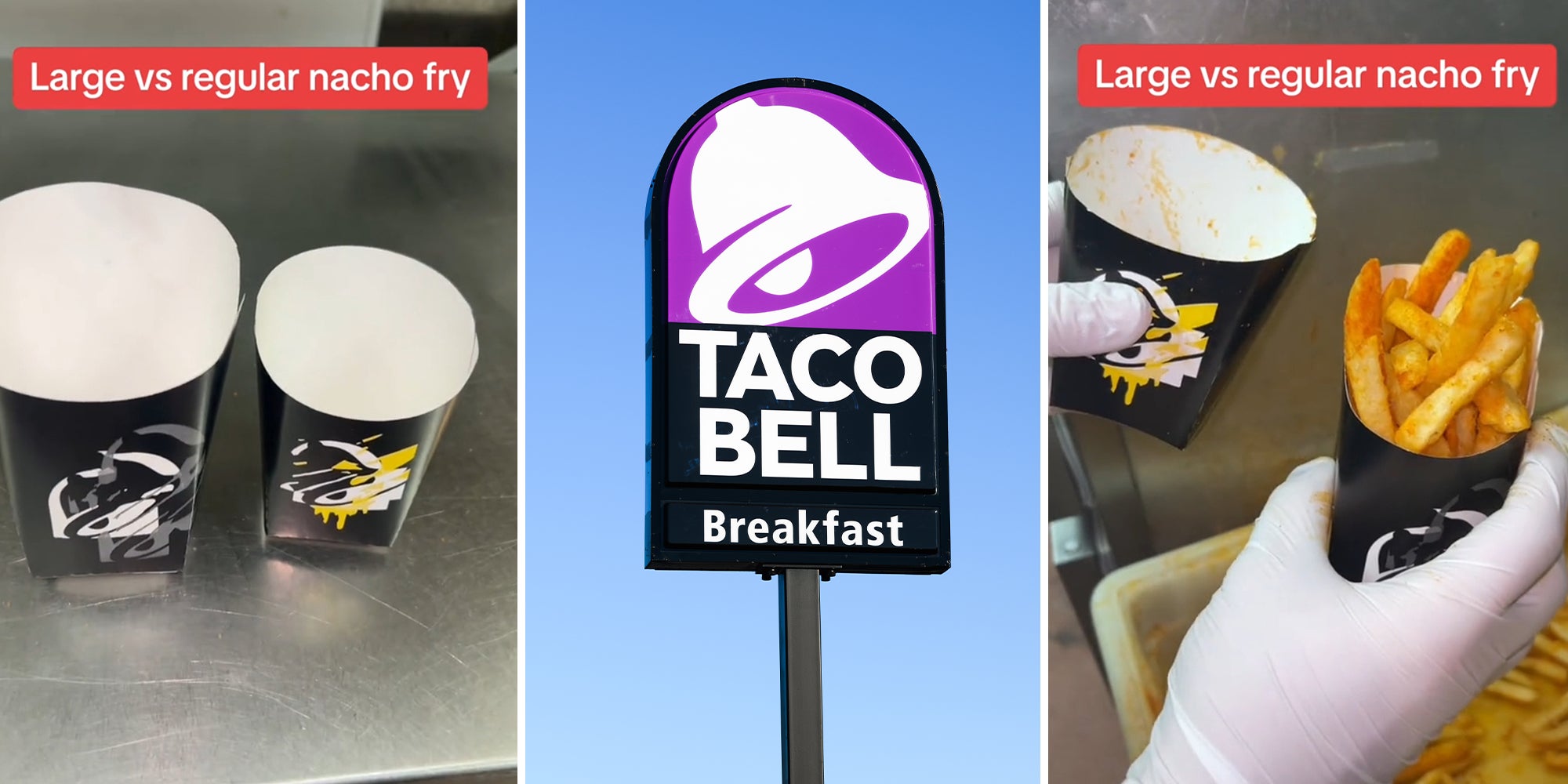Taco Bell Worker Shows Whether Large Fries are a Scam