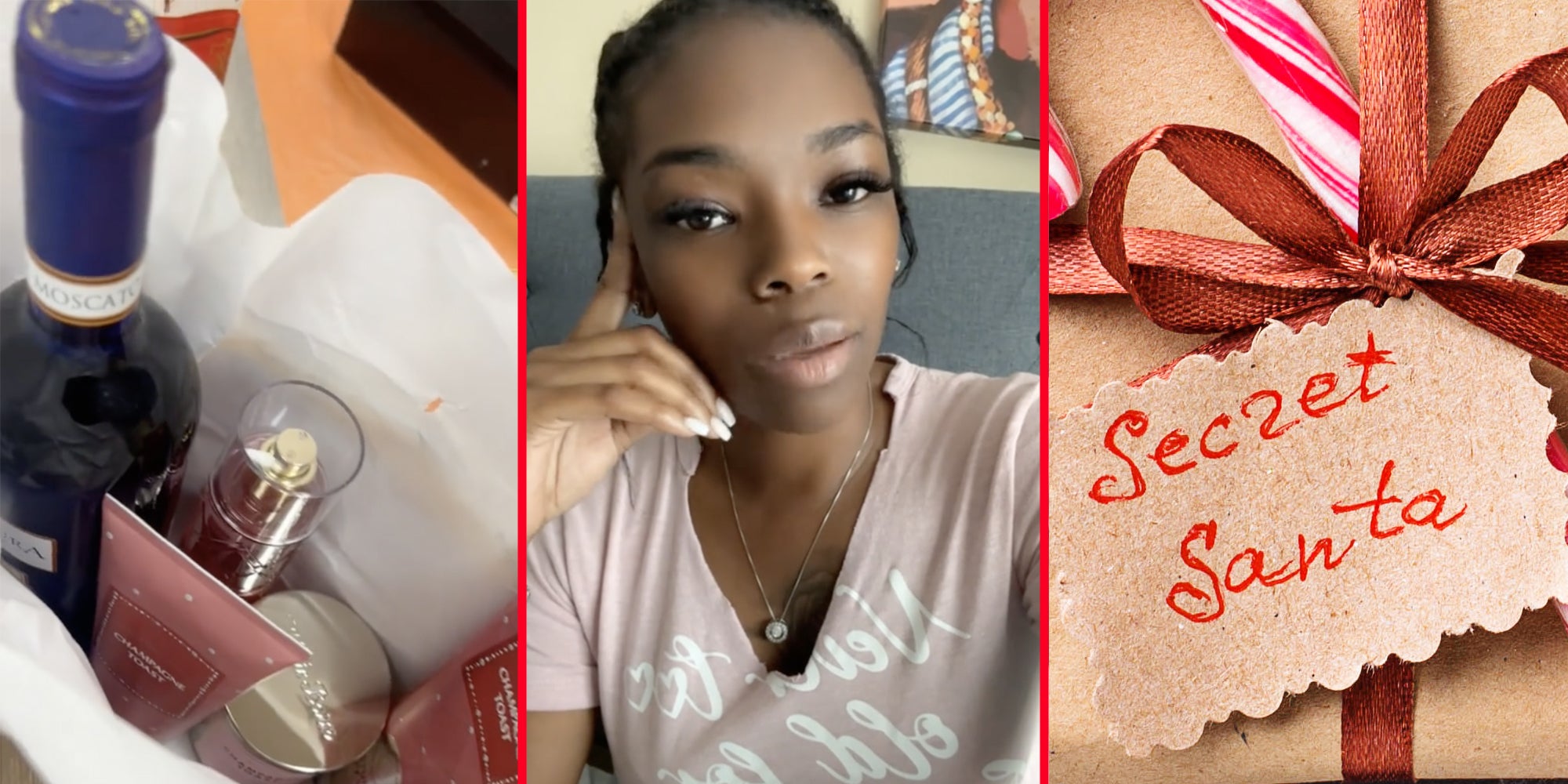 Worker Buys Wine, Self-Care Products For Secret Santa