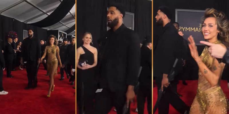 Video of Miley Cyrus' Bodyguard at Grammys Prompts Conspiracy Video of Miley Cyrus' Bodyguard at Grammys Prompts Conspiracy