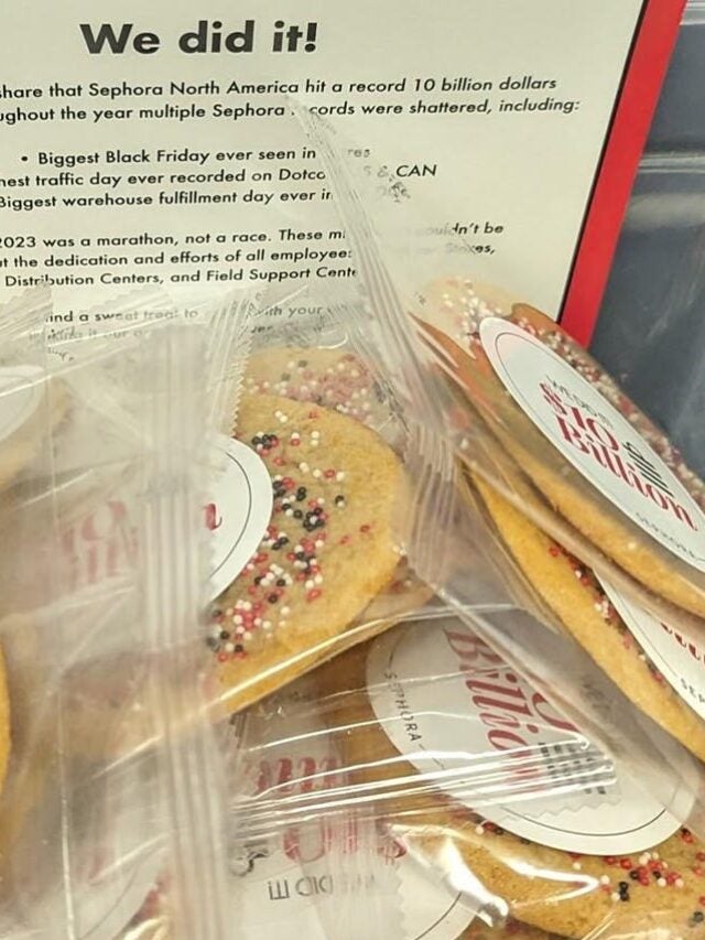 Sephora Gives Workers Cookies as Reward for $10 Billion in Sales