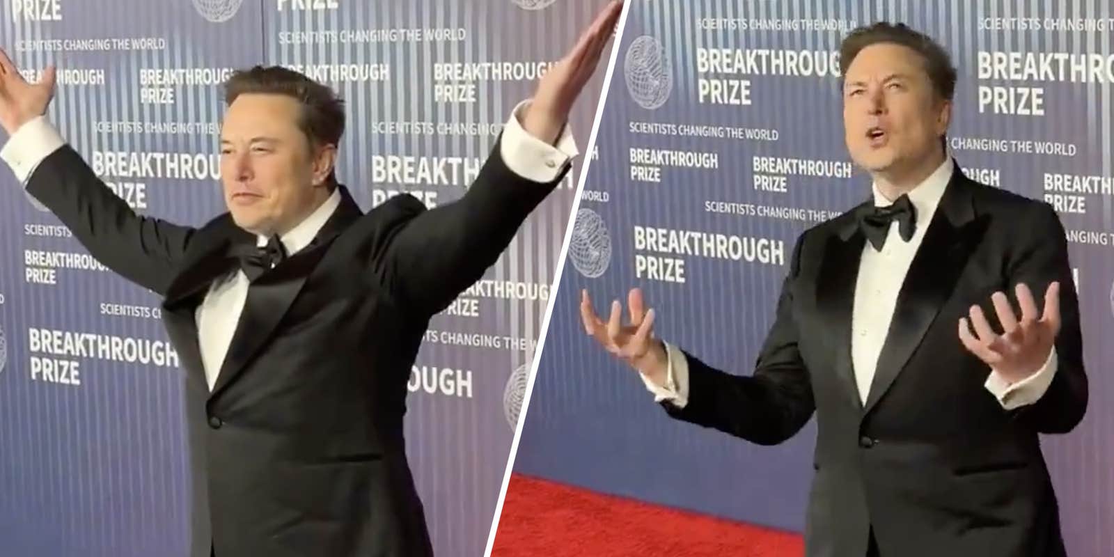 Elon Musk Gets Meme'd Over Red Carpet Cringe Elon Musk Gets Meme'd Over Red Carpet Cringe