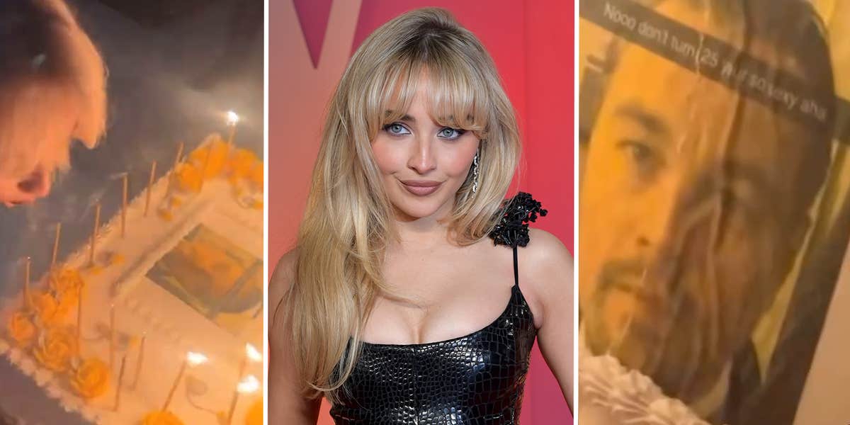 Sabrina Carpenter Celebrates 25 With Leo Dicaprio Meme Cake