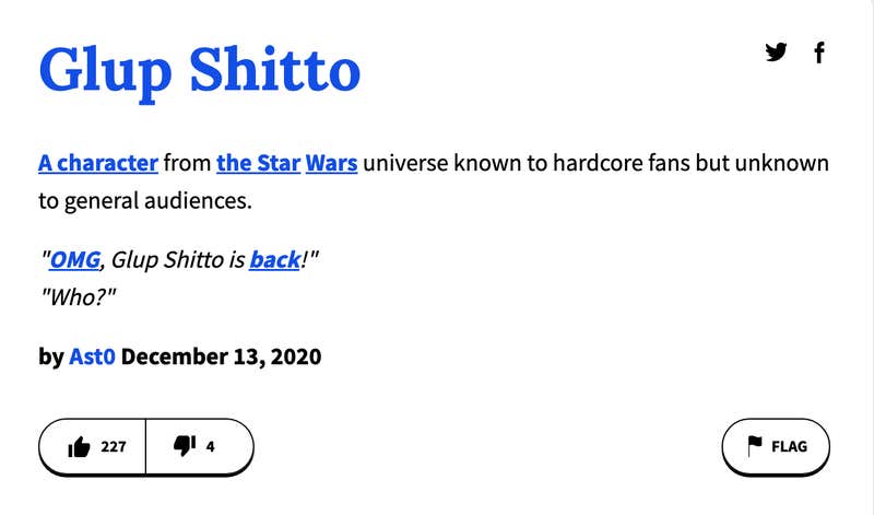 Glup Shitto And Star Wars: What Does The Term Mean?