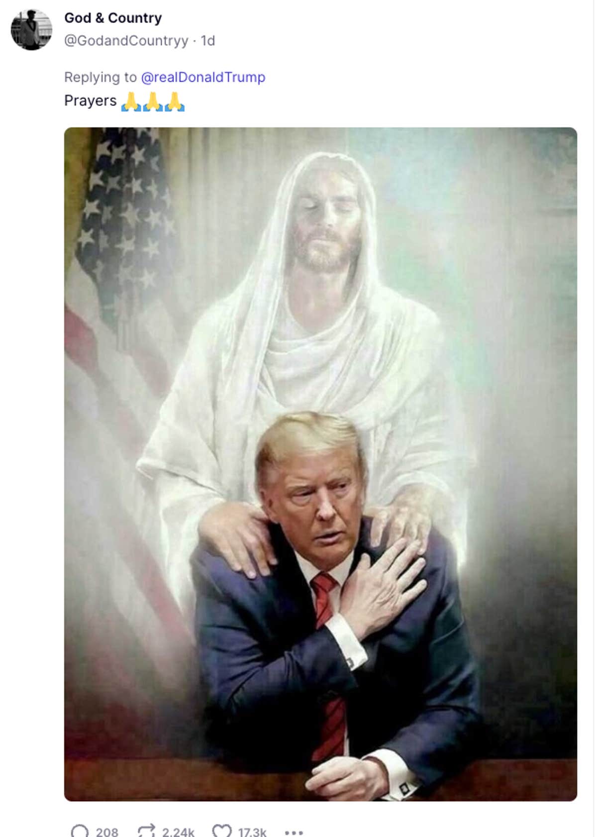 Truth Social Rallies Around Trump Angel Flag