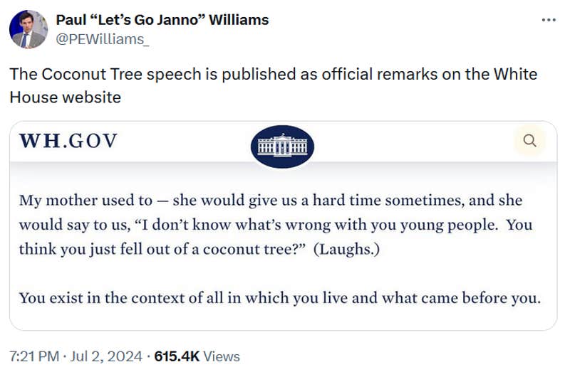 Coconut Tree Meme: Kamala Harris And Existing In The Context