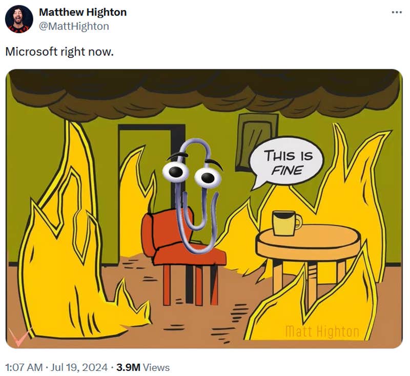 Crowdstrike Memes Proliferate After Microsoft Outage
