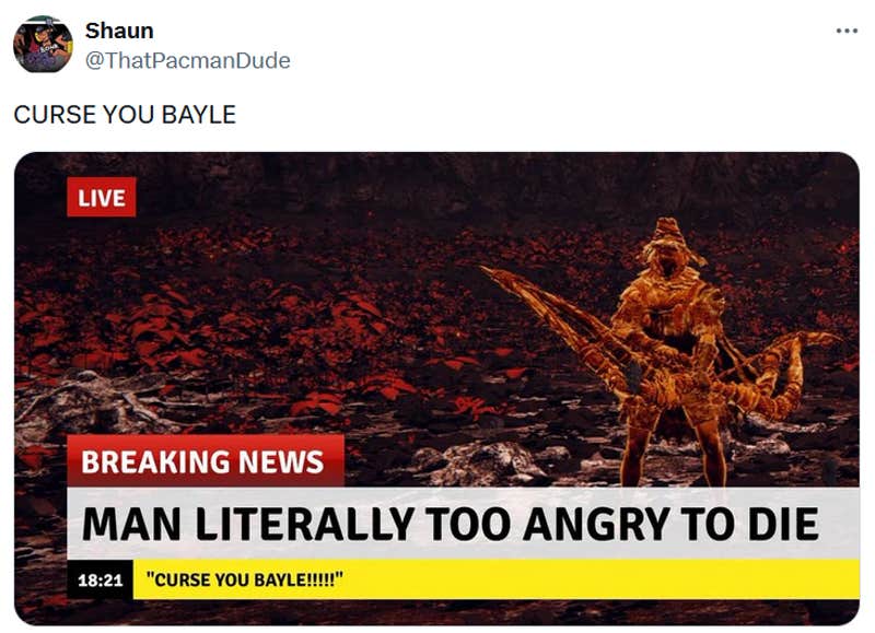 'Curse You Bayle!': Elden Ring Speech Becomes New Copypasta