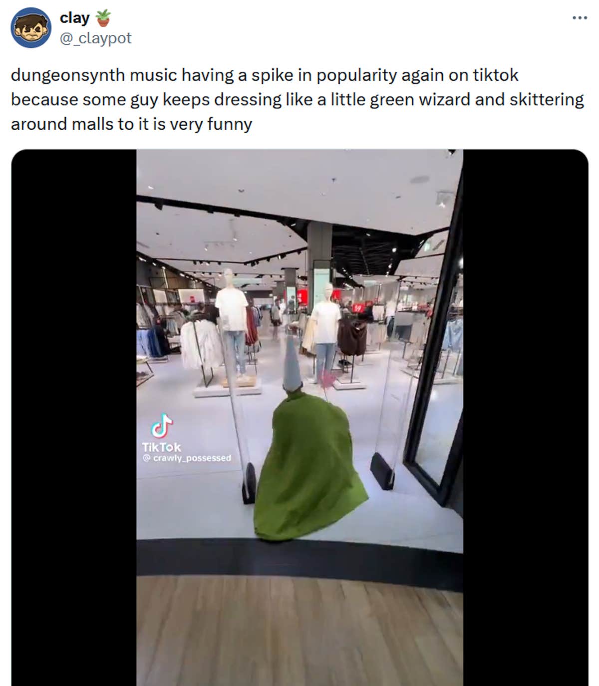 The Tiny Green Mall Wizard AKA Crawly