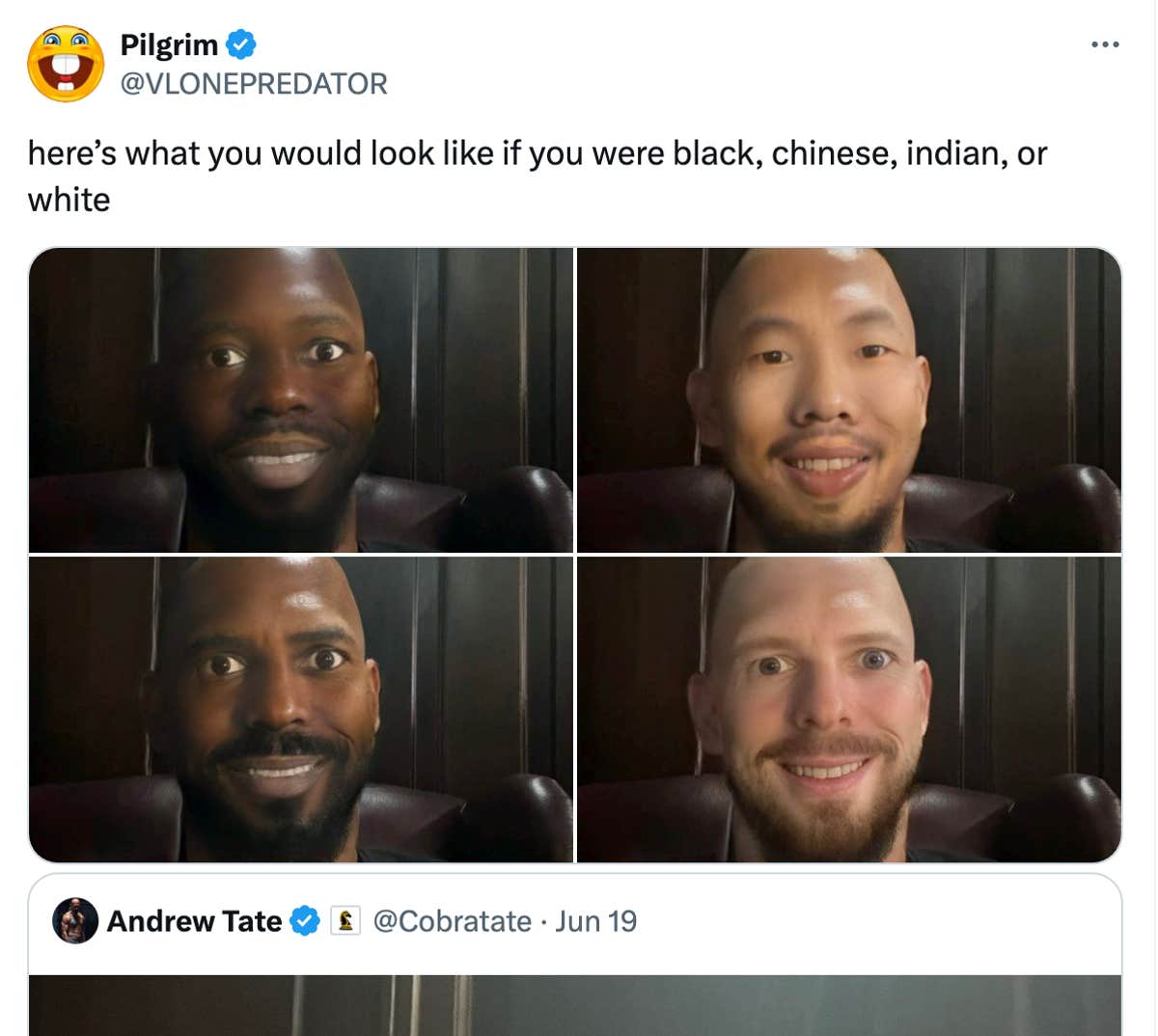 'Here's What You Would Look Like If You Were Black Or Chinese' Meme Origins
