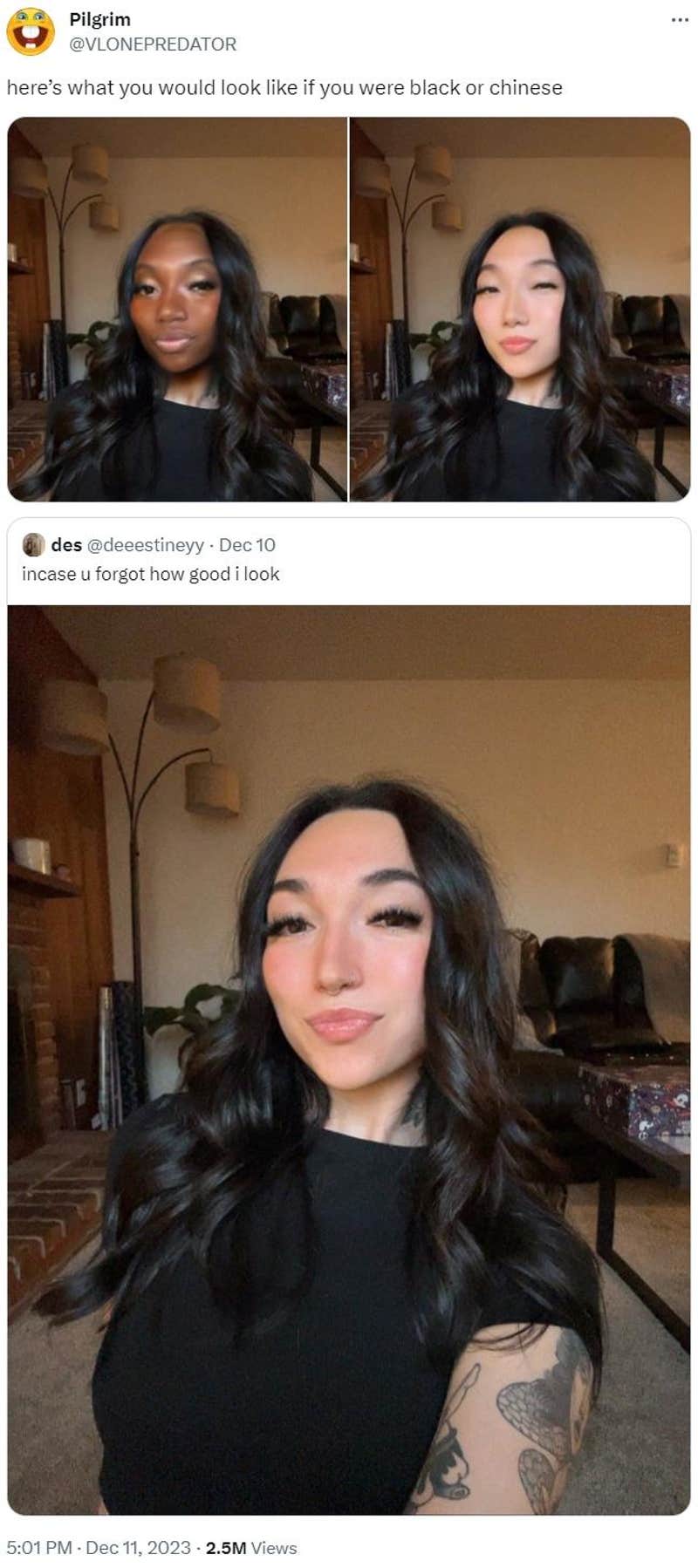 'Here's What You Would Look Like If You Were Black Or Chinese' Meme Origins