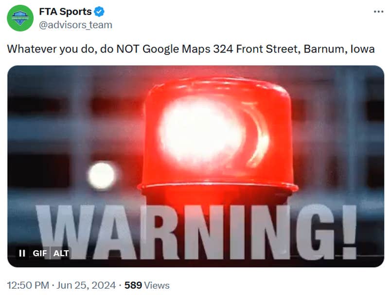 What's At 324 Front St Barnum Iowa? A Google Maps Flasher Goes Viral
