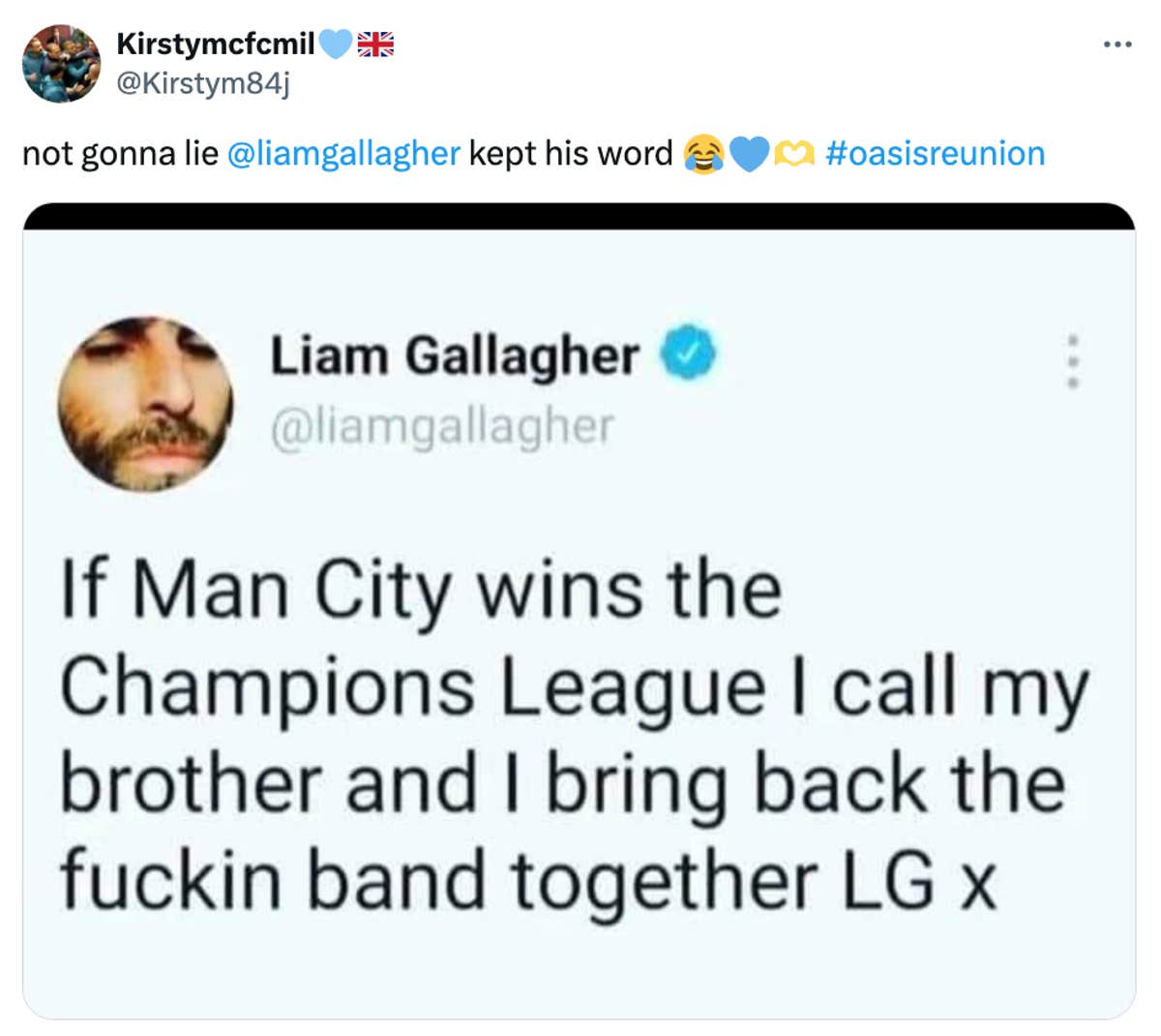 The 30 funniest memes about Liam Gallagher, Oasis, and their newly ...
