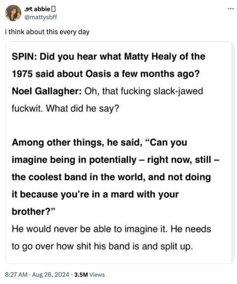 The 30 funniest memes about Liam Gallagher, Oasis, and their newly-announced reunion tour