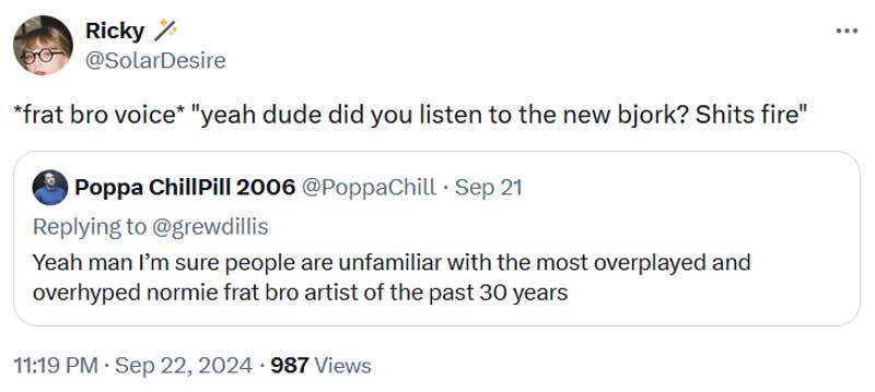 Why Is Social Media Pledging The Bjork Frat?