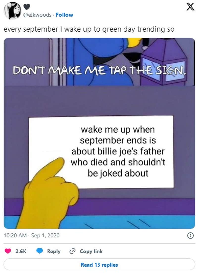 Wake Me Up When September Ends Meme