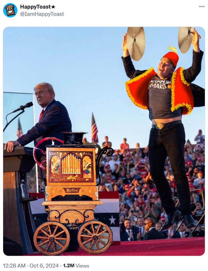 Elon Musk Jumping Memes Abound After 'Cringe' Rally Appearance