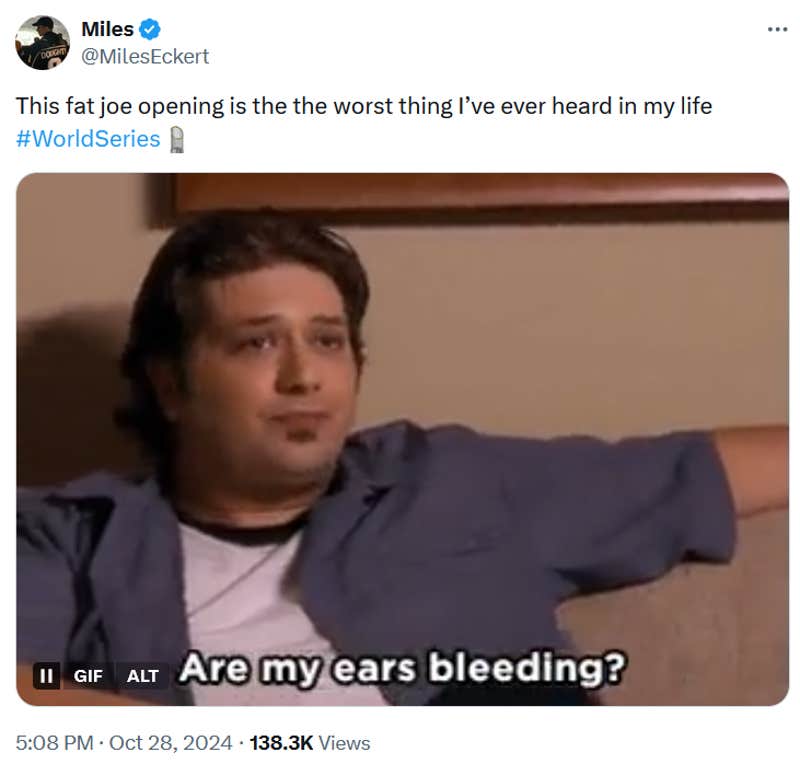'Ozempic Joe'—Fat Joe Memes Follow World Series Performance