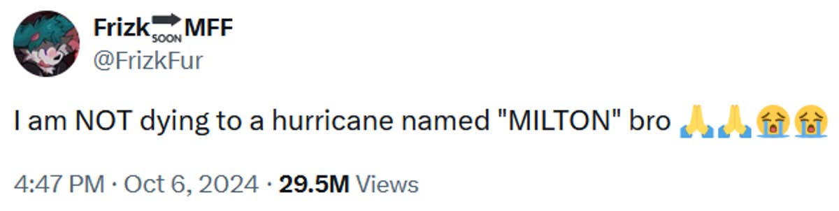 Set The Weather Machine To Hurricane Milton Memes