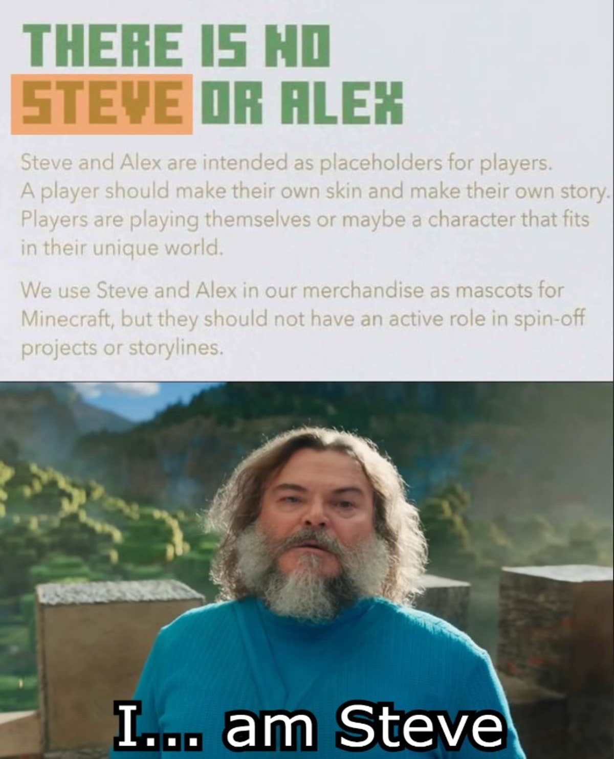 I Am Steve Meme: Jack Black's Minecraft Line Goes Viral