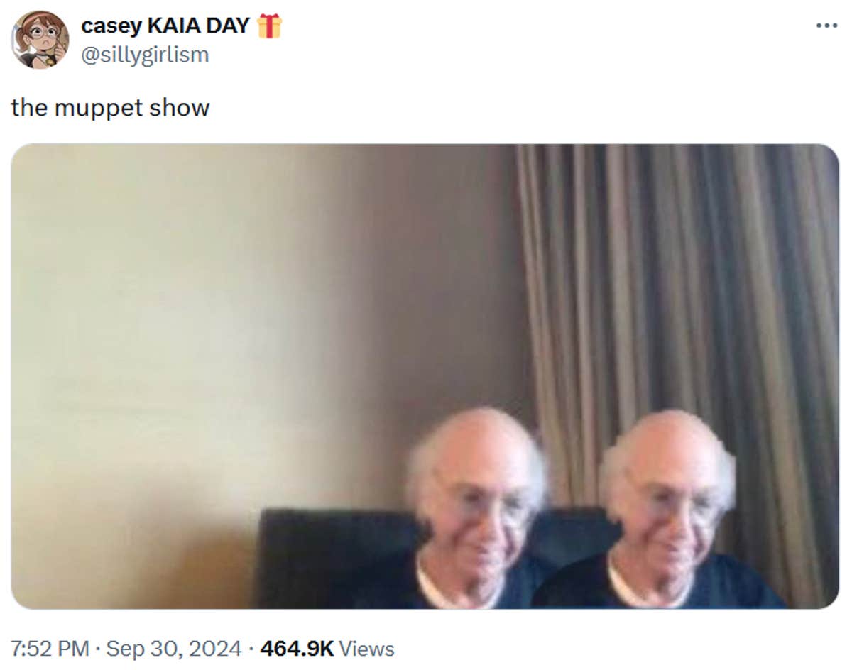 Glitchy 'Veep' Reunion Spawns The Larry David Zoom Call Meme