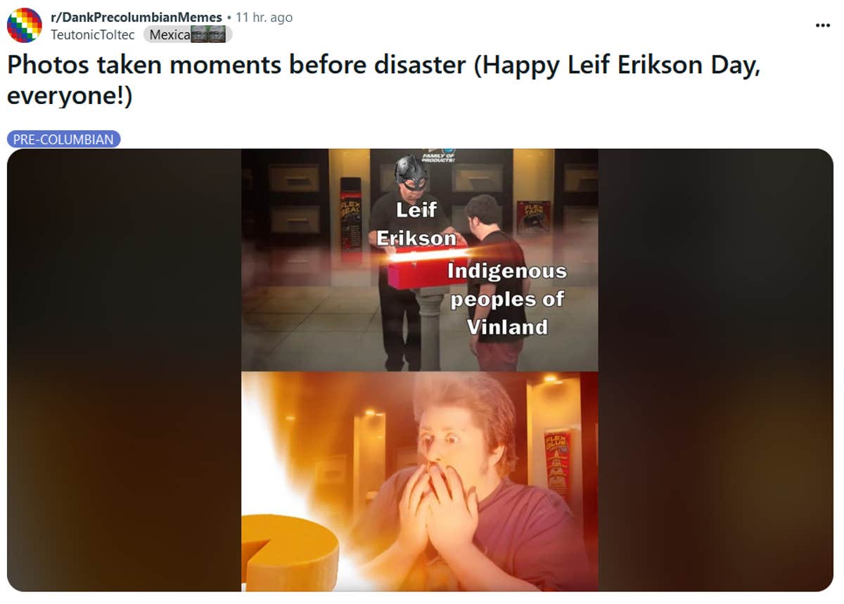 Leif Erikson Day Meme And The SpongeBob Hinga Dinga Tradition