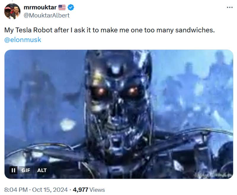 The Funniest 'My Tesla Robot' Memes