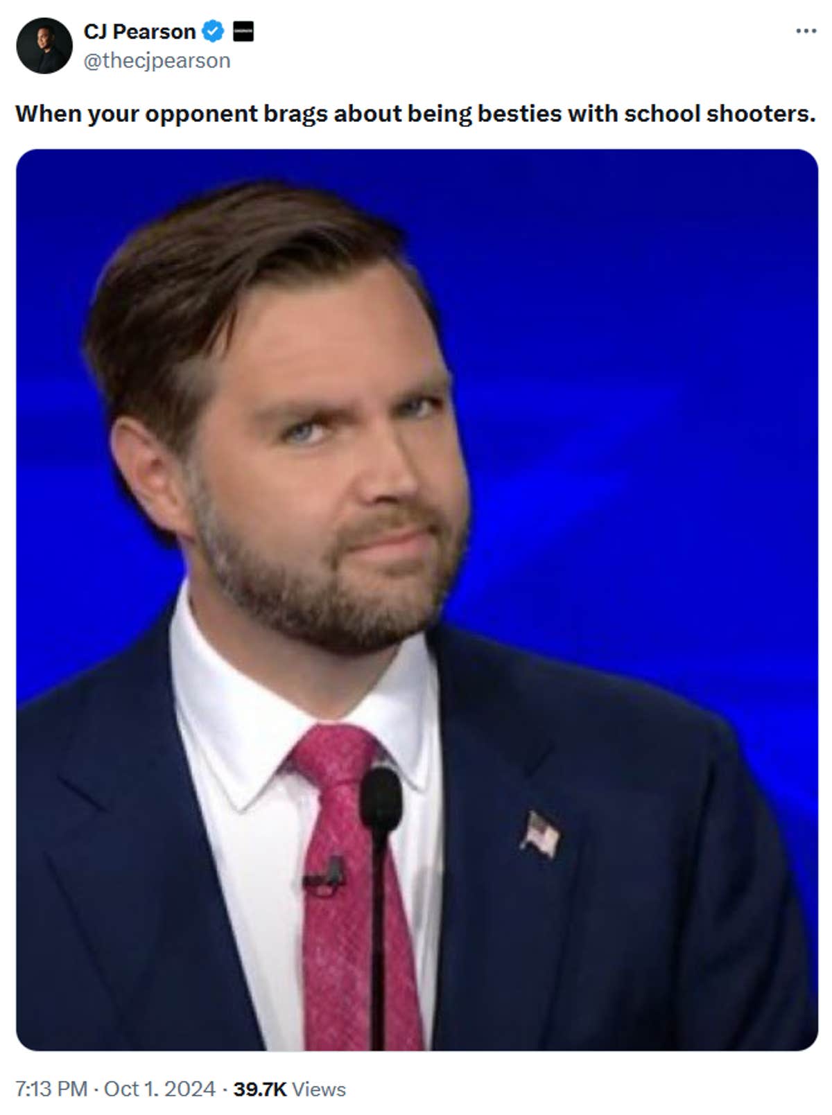 JD Vance Looking At The Camera Is A 4th Wall Meme