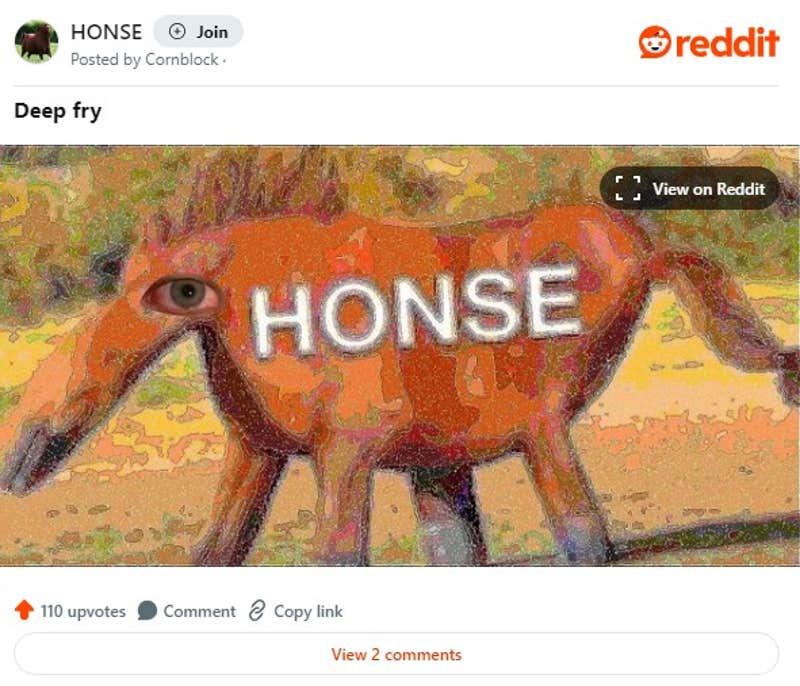 Honse: The Horse Meme With Chunky Proportions